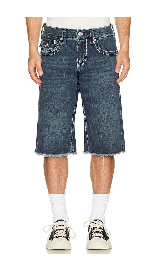 TRUE RELIGION BRAND JEANS True Religion Mikey Big T Flap Denim Shorts